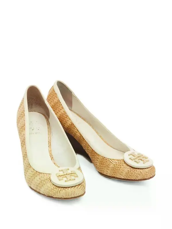 Tory Burch Reva Woven Wedge Pumps