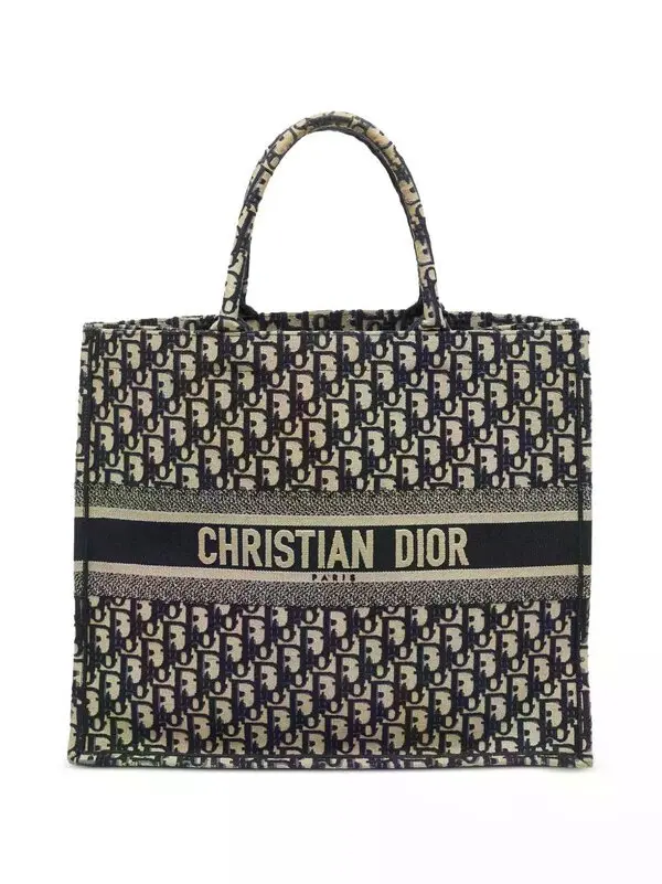 Dior 2018 Oblique Book Tote Bag - Blue