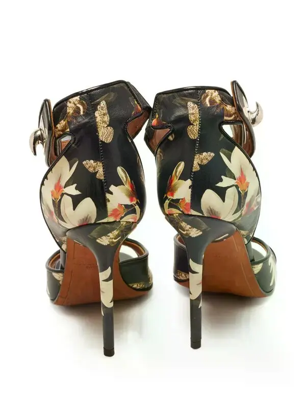 Givenchy Shark Lock Floral-print Sandals