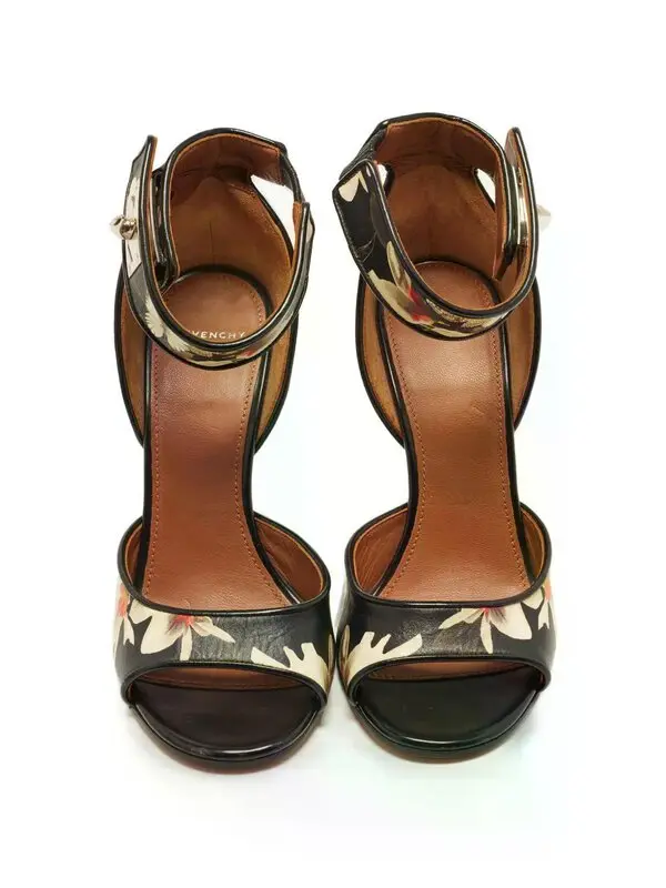 Givenchy Shark Lock Floral-print Sandals