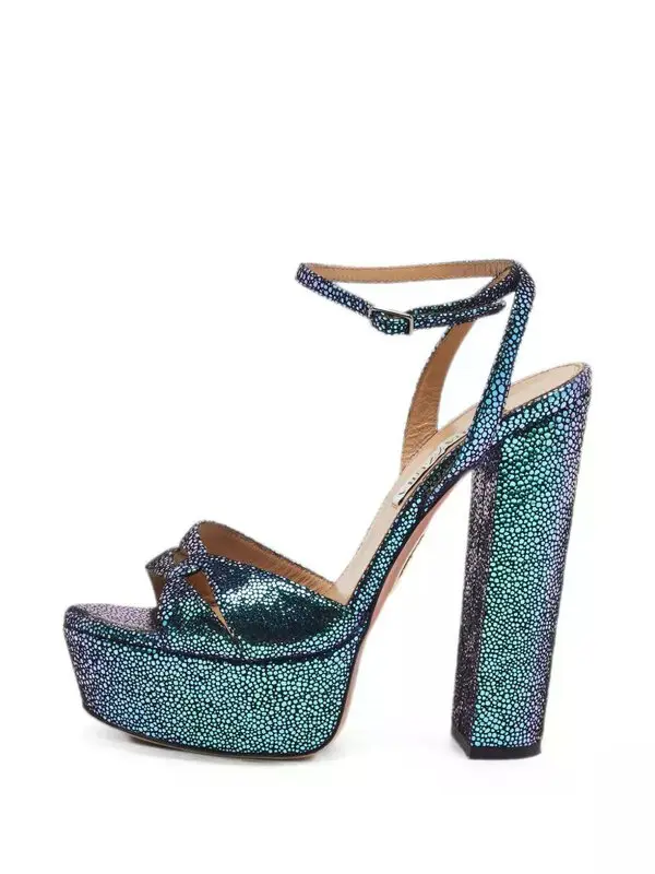 AQUAZZURA Sinner Platform Sandals - Blue