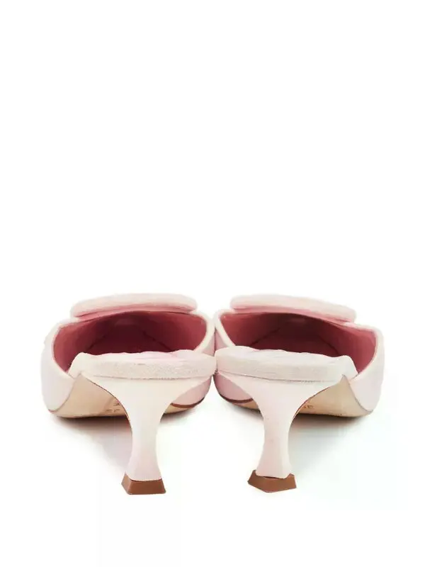 Manolo Blahnik Maysale Suede Mules