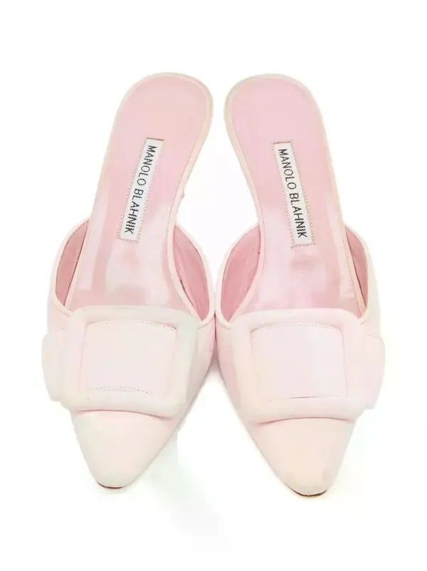 Manolo Blahnik Maysale Suede Mules