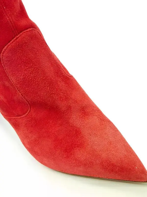 LE SILLA Pointed-toe Suede Ankle Boots