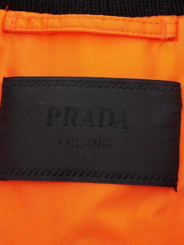 Prada Re-nylon Logo Plate Bomber Jacket