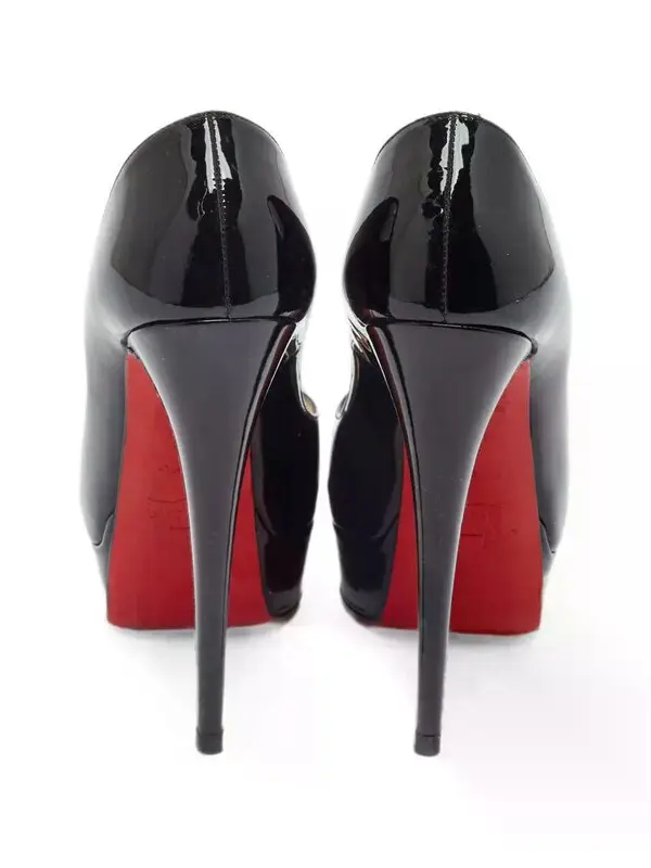 CHRISTIAN LOUBOUTIN Lady Peep Patent Leather Peep-toe Platform Pumps