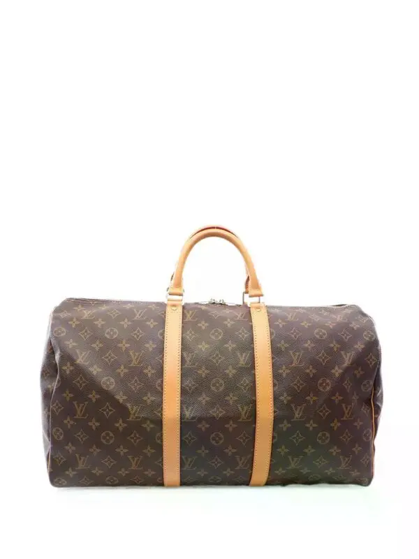 LOUIS VUITTON 1998 Monogram Keepall 50 Boston Bag - Brown