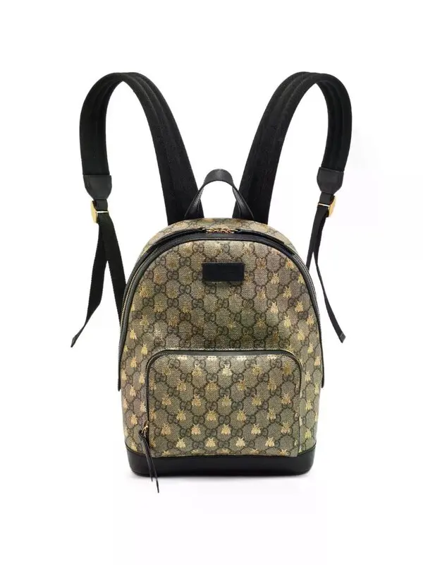 Gucci Small Day Bees Gg Supreme Backpack - Neutrals