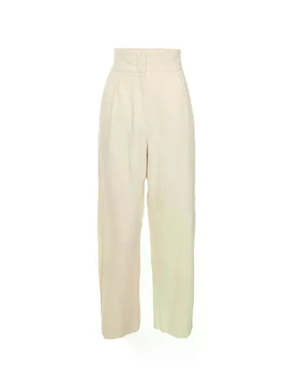 JIL SANDER Pleated Canvas Trousers