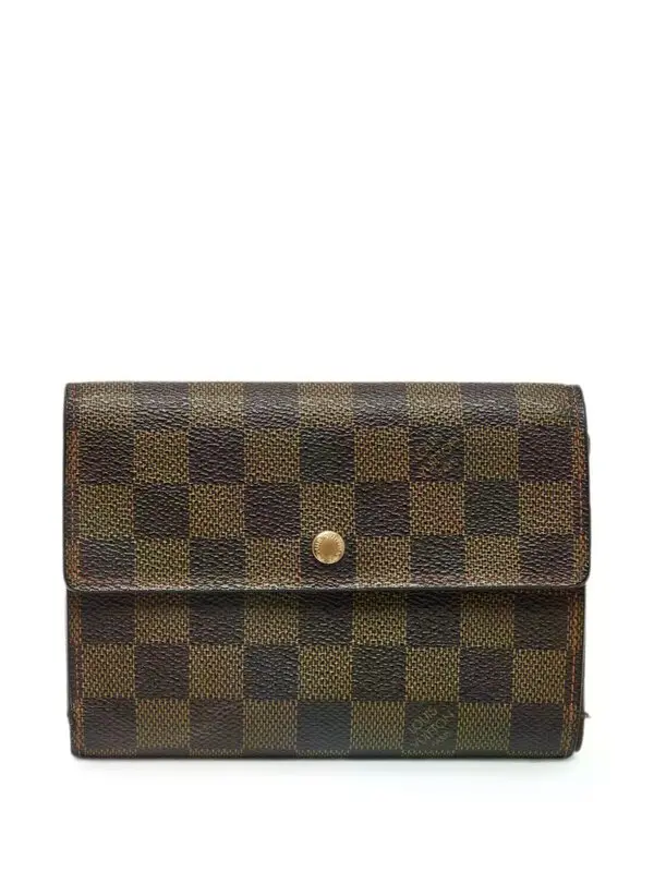 LOUIS VUITTON 2005 Porte-trésor Etui Papiers Damier Ebene Wallet - Brown