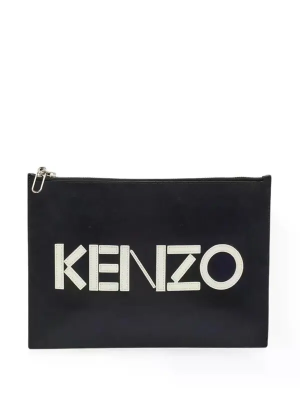 Kenzo Logo-print Leather Pouch