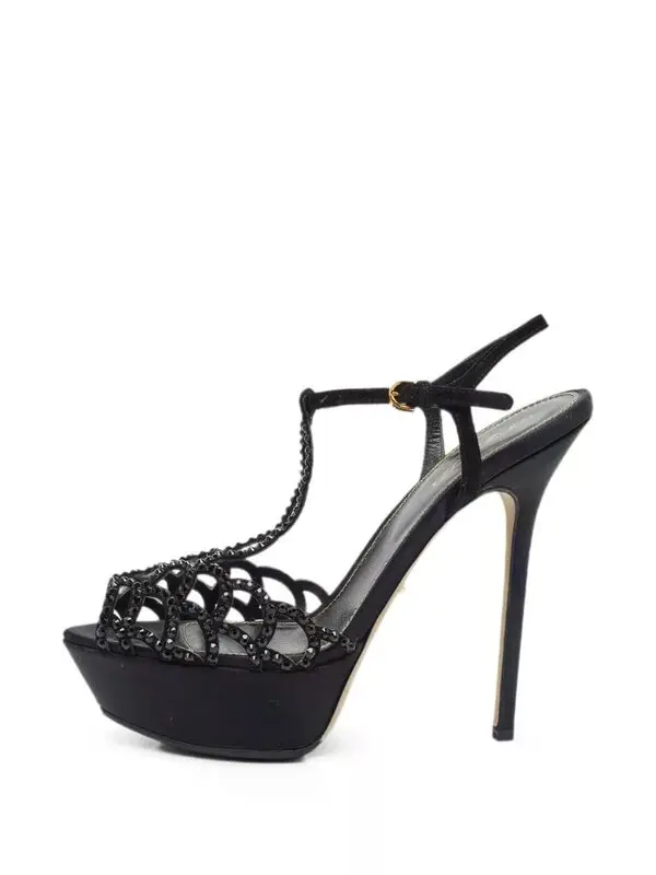 SERGIO ROSSI Embellished Ankle-strap Sandals