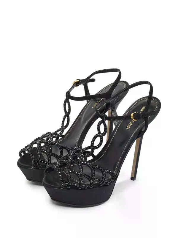 SERGIO ROSSI Embellished Ankle-strap Sandals