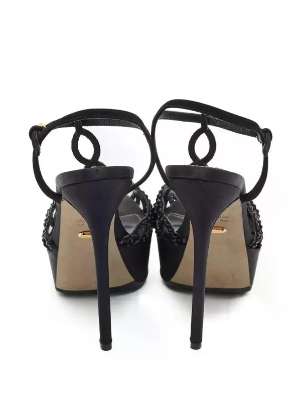 SERGIO ROSSI Embellished Ankle-strap Sandals