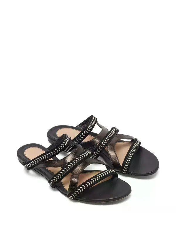 Alexander McQueen Embellished Strappy Slide Sandals