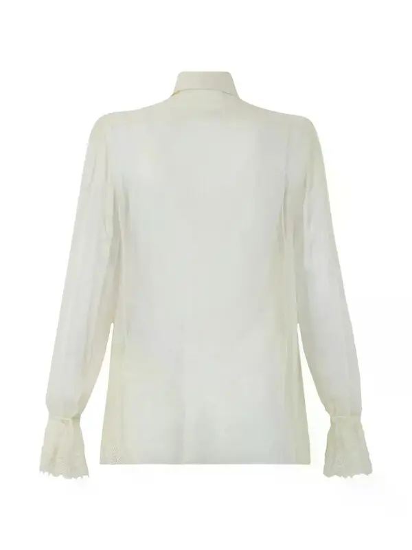 Alberta Ferretti High-neck Silk Blouse