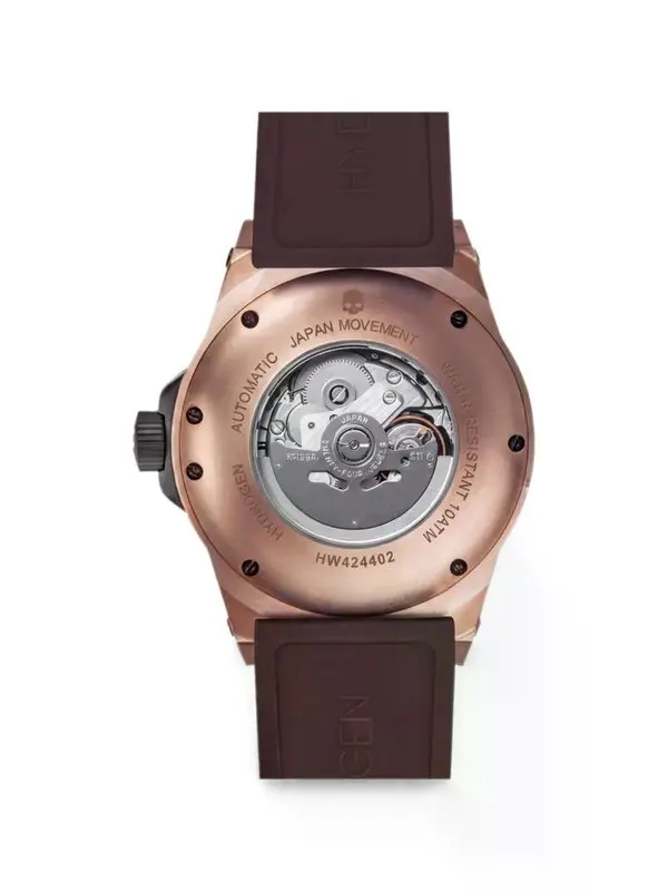 HYDROGEN Vento 42mm Open-heart Dial Watch - Brown