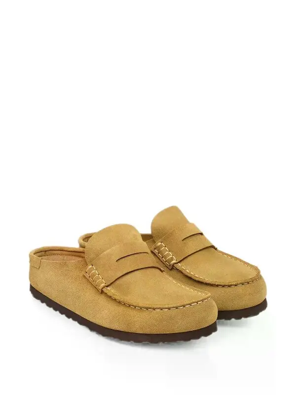 BIRKENSTOCK Naples Suede Loafer Clogs - Neutrals