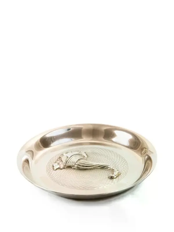 Hermès 1950s Cornucopia-detail Organizer Plate - Silver