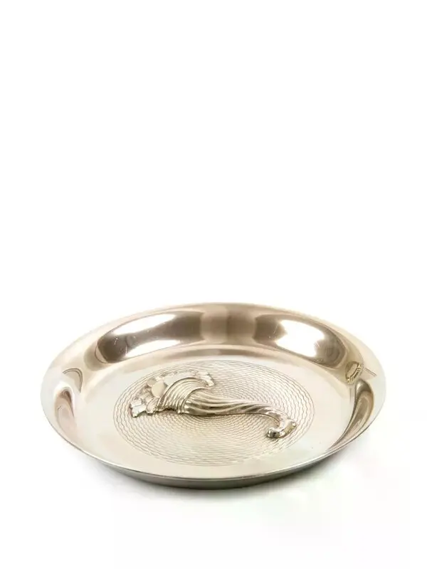 Hermès 1950s Cornucopia-detail Organizer Plate - Silver