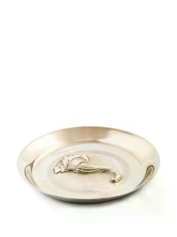 Hermès 1950s Cornucopia-detail Organizer Plate - Silver