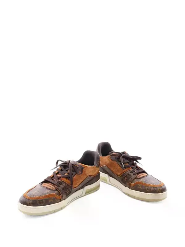 LOUIS VUITTON 2019 Trainer Line Monogram Canvas And Suede Sneakers