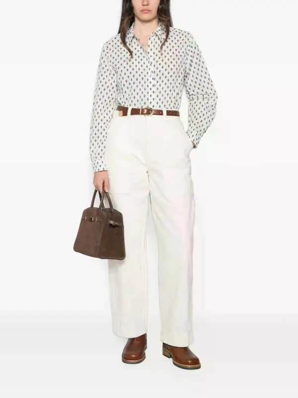 MAISON123 Geometric-print Long-sleeve Shirt