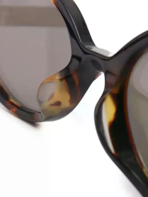 Miu Miu Oval Frame Sunglasses - Brown