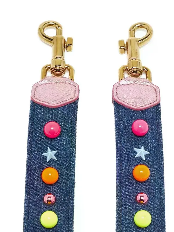 Dolce & Gabbana Bead-embellished Denim Shoulder Strap
