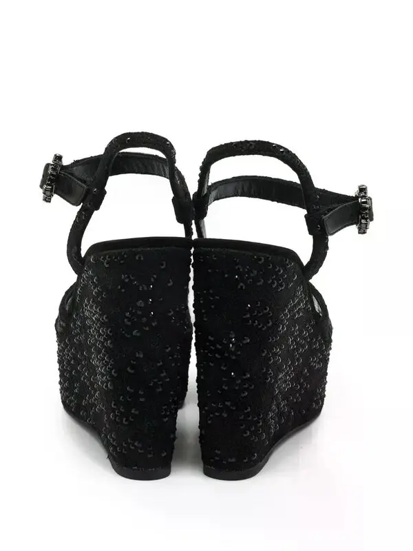 LE SILLA Crystal-embellished Lace Sandals