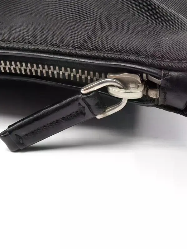 Prada Triangle Logo Shoulder Bag - Black