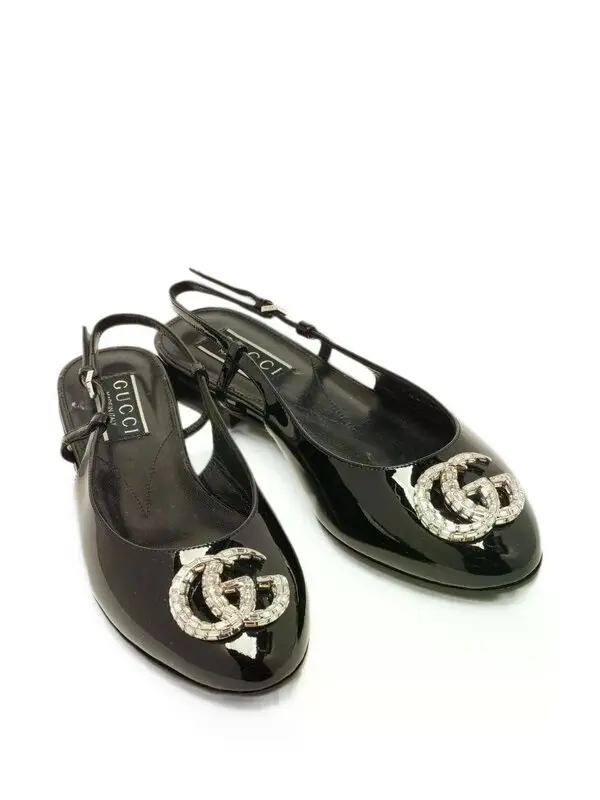 Gucci Horsebit Slingback Flat Pumps