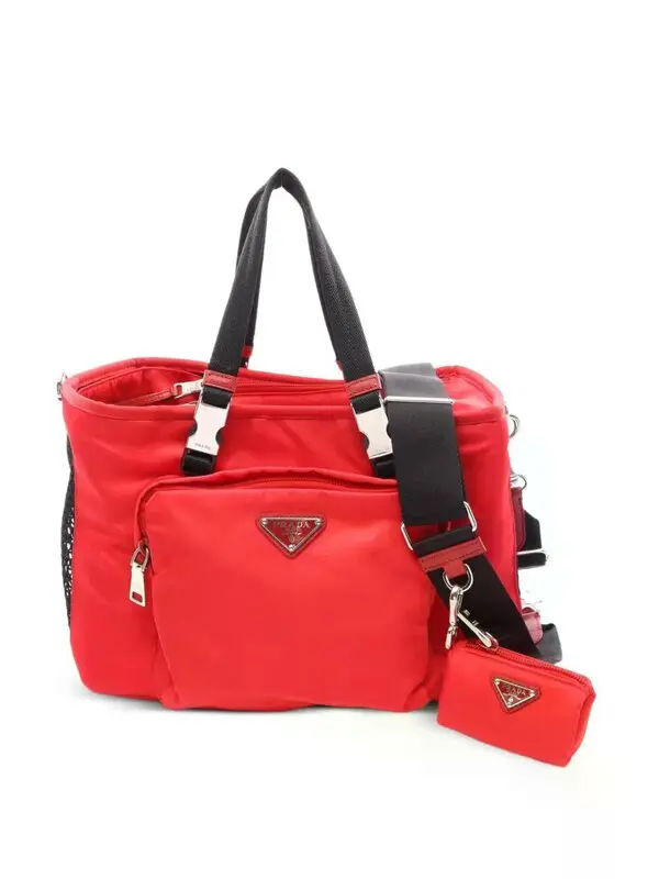 Prada 2010s Re-nylon Pet Bag - Red