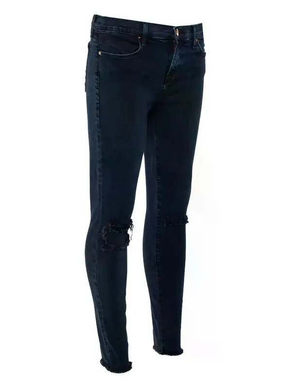J Brand Button-zip Distressed Jeans