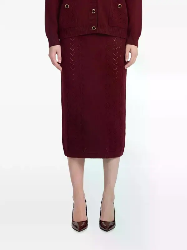 Alessandra Rich Pointelle-knit Button-down Cardigan