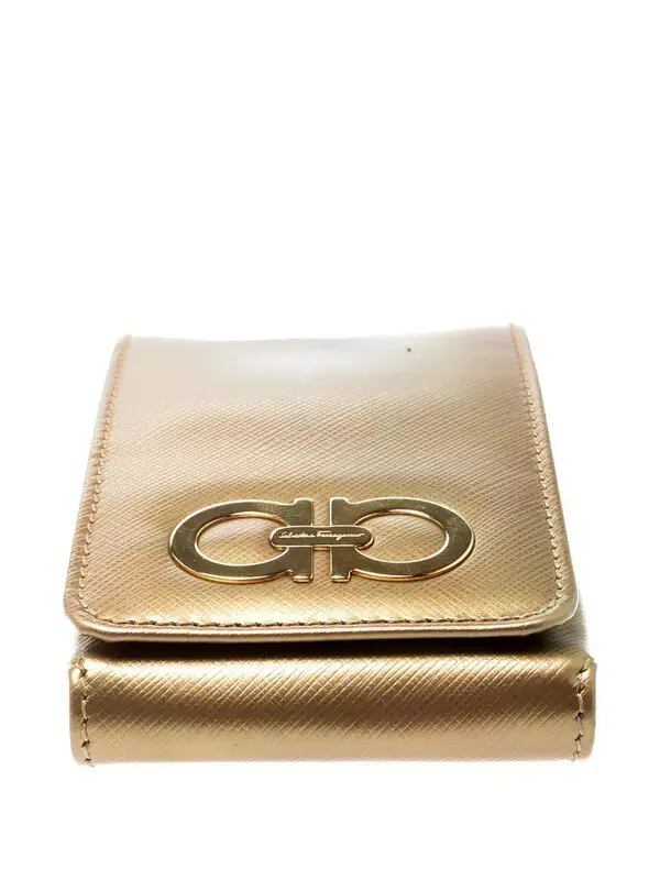 FERRAGAMO Fold Over Flap Leather Phone Case