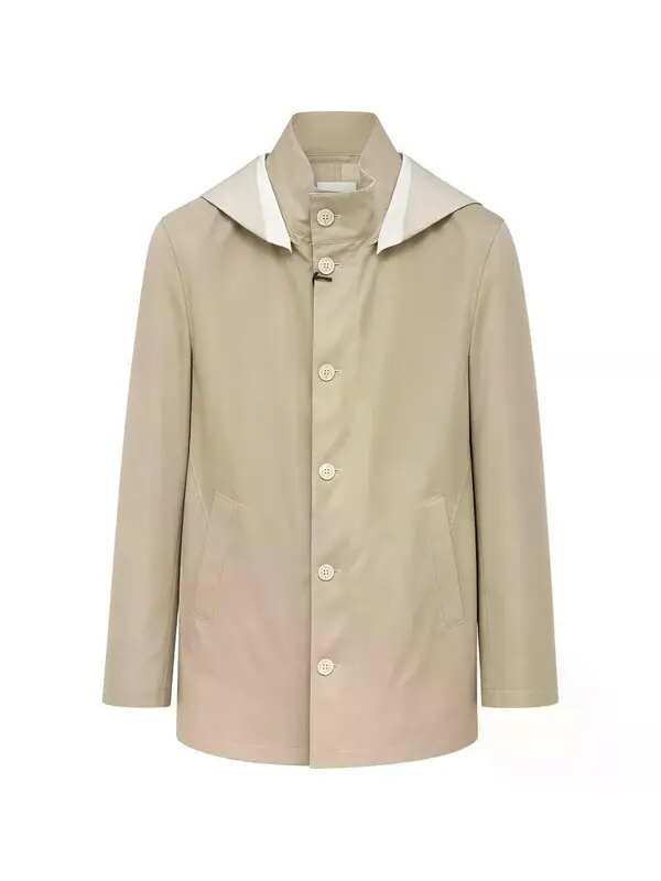 TOMBOLINI Hooded Button-up Coat - Neutrals