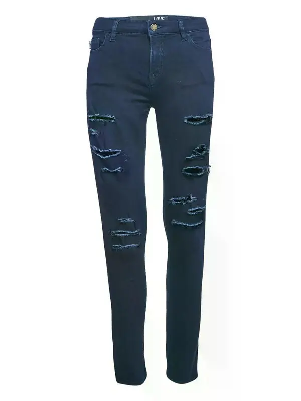 Moschino Distressed Tapered Jeans - Blue