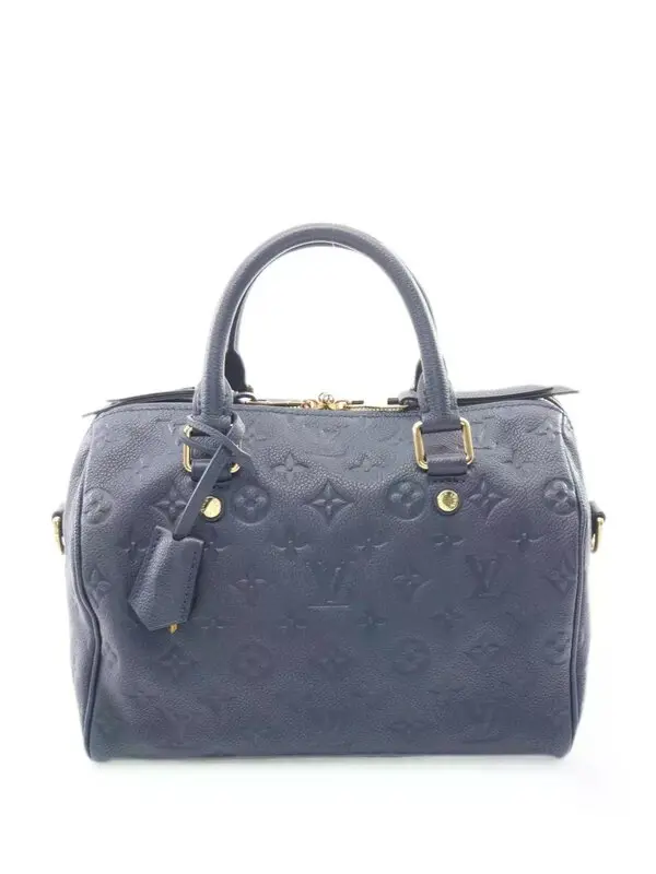 LOUIS VUITTON 2012 25 Monogram Empreinte Speedy Bandouliere 2way Tote Bag - Blue