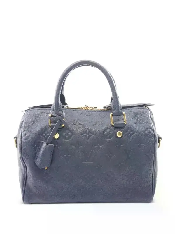 LOUIS VUITTON Monogram Empreinte Speedy Bandouliere 2 Way Tote Bag - Blue