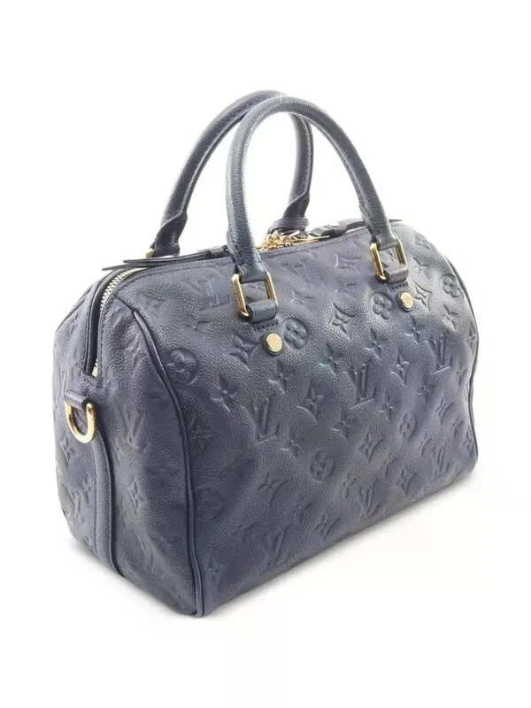LOUIS VUITTON Monogram Empreinte Speedy Bandouliere 2 Way Tote Bag - Blue