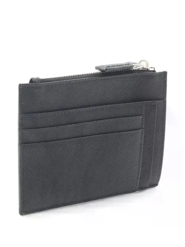 Prada 2020s Saffiano Triangle-logo Card Case