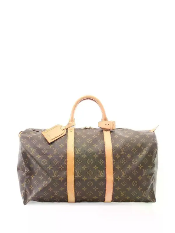 LOUIS VUITTON 1999 Keepall 50 Monogram Holdall Bag - Brown