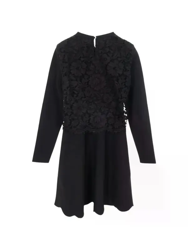 Valentino Garavani Lace Panel Long Sleeve Dress