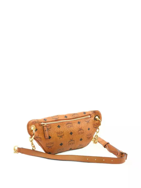 Mcm Visetos Chain Belt Bag - Brown