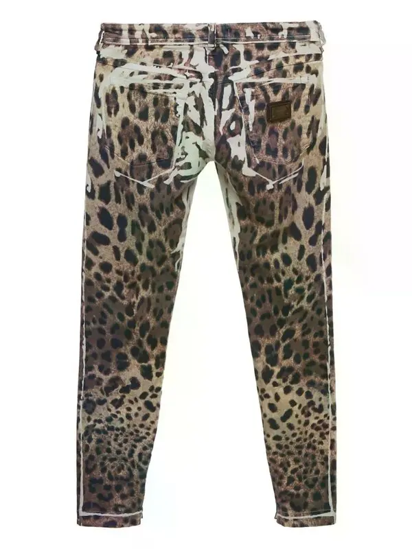 Dolce & Gabbana Leopard-print Zip Trousers