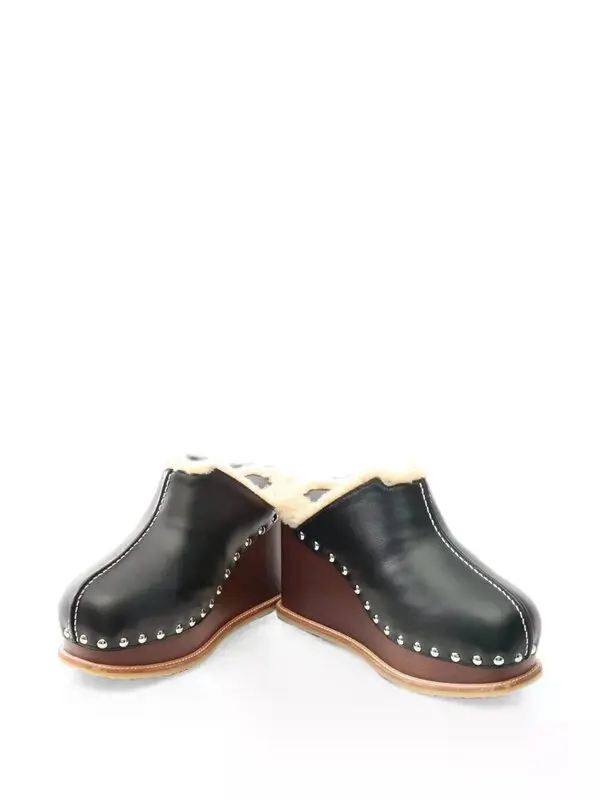 Hermès 2020s Earth Shearling Mules