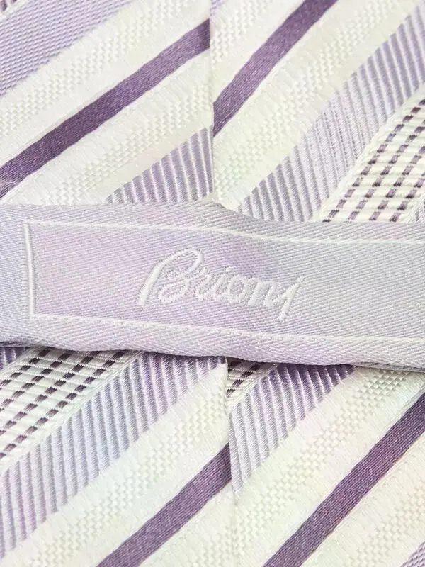 Brioni Diagonal Stripe Silk Neck Tie