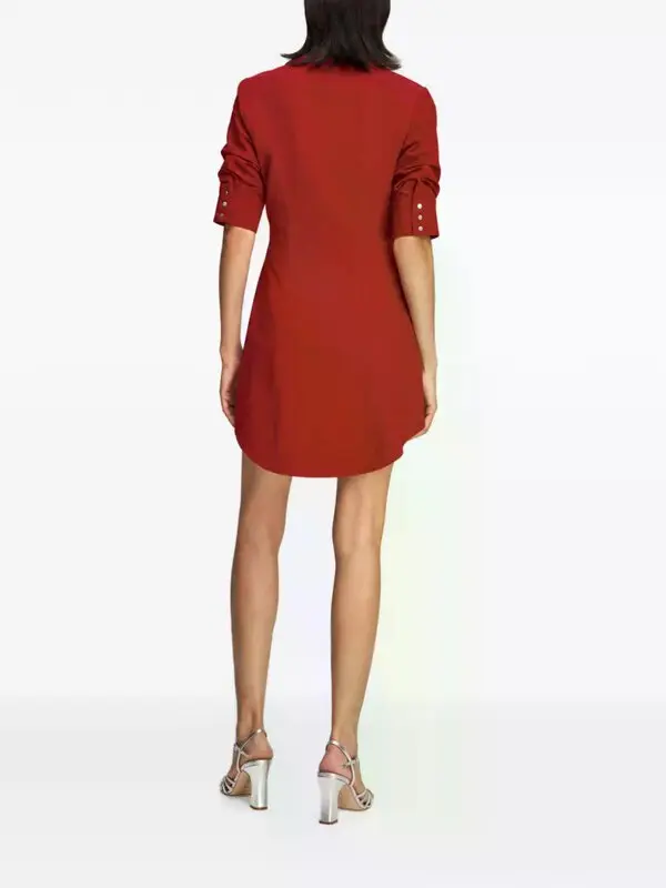 Cinq À Sept Elina Ruched Button-up Mini Dress
