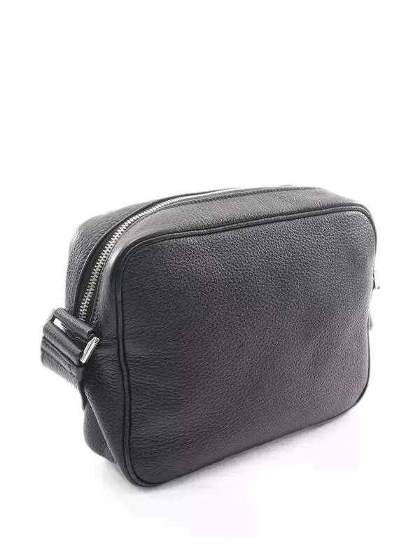 Prada 2010s Triangle Logo Shoulder Bag - Black